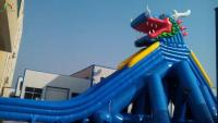 China Water Park Slides Funny Aqua Park Water Games New Design Aquatic Play Equipment Inflatable Long Water Slide for sale
