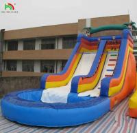 China Popular Commercial Inflatable Water Slides with Pool for Sales for sale