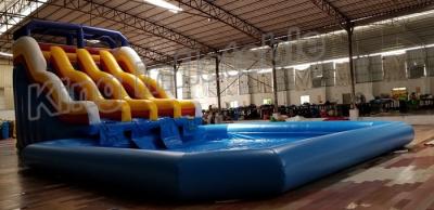 China Durable PVC Commercial Inflatable Water Slides With Swimming Pool for sale