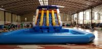 China Durable PVC Commercial Inflatable Water Slides With Swimming Pool for sale