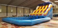 China Durable PVC Commercial Inflatable Water Slides With Swimming Pool for sale