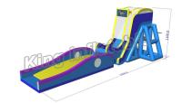 China Crazing Fun Inflatable Fly Water Slide For Adults Blue And Yellow Color for sale