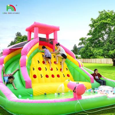 China Commercial Inflatable Water Slides with Pool Double Lane Water Slides Inflatable for Kids and Adults for sale
