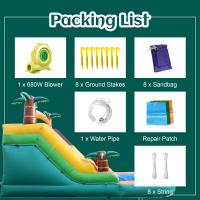 China Commercial Dry and Wet Water Slide Inflatable Tropical Fiesta Breeze Kids Inflatable Water Slide with Pool for sale
