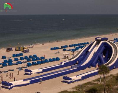 China High Quality Commercial Large Triple Inflatable Water Slide 3 Lane High Tide Inflatable Water Slide for sale