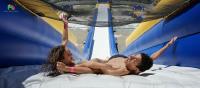 China High Quality Giant Adults 3 Lane Trippo Water Slide Inflatable Commercial for sale