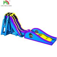 China Commercial Party Rental Interesting Crazy Blue Inflatable Water Slide  for Kids and Adults for sale