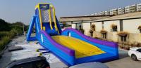 China Commercial Party Rental Interesting Crazy Blue Inflatable Water Slide  for Kids and Adults for sale