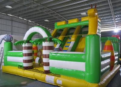 China PVC Animal Inflatable Bouncy Castle Bed , Blow Up Kids Water Slide for sale