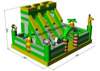 China PVC Animal Inflatable Bouncy Castle Bed , Blow Up Kids Water Slide for sale