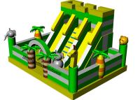 China PVC Animal Inflatable Bouncy Castle Bed , Blow Up Kids Water Slide for sale