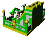 China PVC Animal Inflatable Bouncy Castle Bed , Blow Up Kids Water Slide for sale