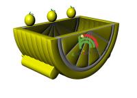 China Funny Fruit Shape PVC Inflatable Bouncy Castle For Toddler , Baby Bungee Bouncer for sale