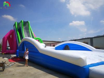 China Commercial Grade Water Slide Adult Large Long Inflatable Water Slide For Amusement Park for sale