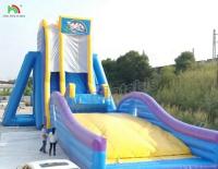 China Commercial Grade Water Slide Adult Large Long Inflatable Water Slide For Amusement Park for sale