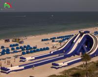 China Super Triple Slide Inflatable Water Slide Outdoor Children's Water Park Commercial Blow Up Water Slides for sale