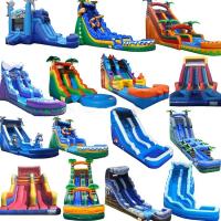 China Tarpaulin Inflatable Water Slide Commercial Giant Adult Amusement Park Water Slides for sale