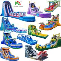 China Tarpaulin Inflatable Water Slide Commercial Giant Adult Amusement Park Water Slides for sale