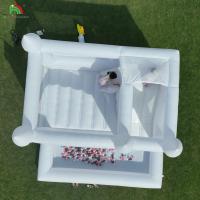 China Commercial White Inflatable Bounce Castle House Kids Water Slide With Ball Pit for sale