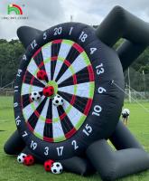 China Outdoor Inflatable Soccer Darts Board With 8pcs Soccer Ball 370W Blower Support Frame For Kick Dartboard Sport Game for sale