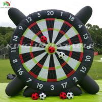China Outdoor Inflatable Soccer Darts Board With 8pcs Soccer Ball 370W Blower Support Frame For Kick Dartboard Sport Game for sale