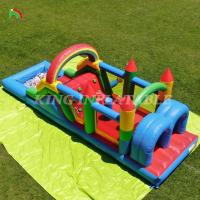 China Kids Outdoor Party Inflatable Obstacle Bounce House With Slides , Ball Pit , Climbing , Obstacles , Blower for sale