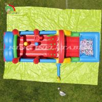 China Kids Outdoor Party Inflatable Obstacle Bounce House With Slides , Ball Pit , Climbing , Obstacles , Blower for sale