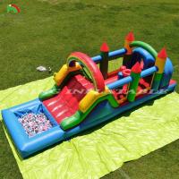 China Kids Outdoor Party Inflatable Obstacle Bounce House With Slides , Ball Pit , Climbing , Obstacles , Blower for sale
