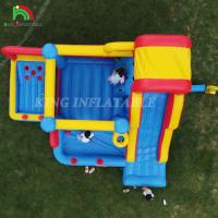 China Inflatable Obstacle Course Bounce House Castle With Slides Bounce Area And Obstacles Climbing With Blower for sale