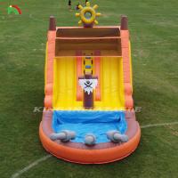 China Commercial Double Lane Inflatable Water Slides With Pool For Kids Water Slide Inflatable for sale