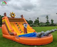 China Commercial Double Lane Inflatable Water Slides With Pool For Kids Water Slide Inflatable for sale