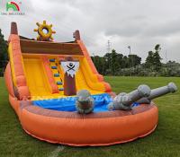 China Commercial Double Lane Inflatable Water Slides With Pool For Kids Water Slide Inflatable for sale