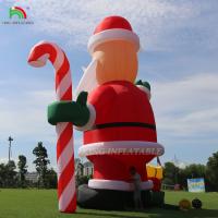 China 20ft 26ft 33ft Christmas Outdoor Decoration Giant Inflatable Santa Claus For Advertisement for sale