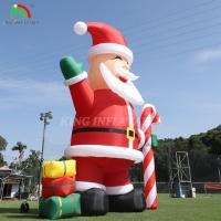 China 20ft 26ft 33ft Christmas Outdoor Decoration Giant Inflatable Santa Claus For Advertisement for sale