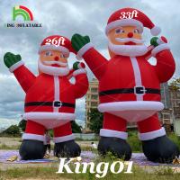 China 20ft 26ft 33ft Advertising Inflatable Santa Claus For Christmas Party Decoration for sale