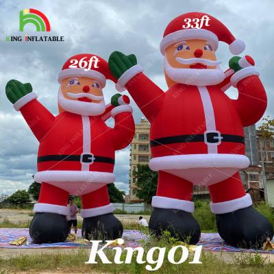 China 20ft 26ft 33ft Advertising Inflatable Santa Claus For Christmas Party Decoration for sale