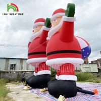 China 20ft 26ft 33ft Advertising Inflatable Santa Claus For Christmas Party Decoration for sale