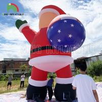 China 20ft 26ft 33ft Advertising Inflatable Santa Claus For Christmas Party Decoration for sale