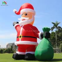 China 20ft 26ft 33ft 40ft Christmas Inflatable Santa For Outdoor Lawn Yard Xmas Party Decoration for sale