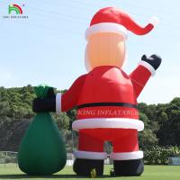 China 20ft 26ft 33ft 40ft Christmas Inflatable Santa For Outdoor Lawn Yard Xmas Party Decoration for sale