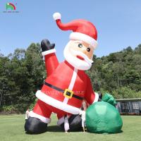 China 20ft 26ft 33ft 40ft Christmas Inflatable Santa For Outdoor Lawn Yard Xmas Party Decoration for sale