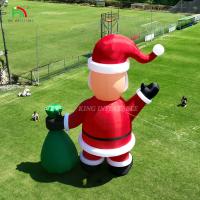China 20ft 26ft 33ft 40ft Christmas Inflatable Santa For Outdoor Lawn Yard Xmas Party Decoration for sale