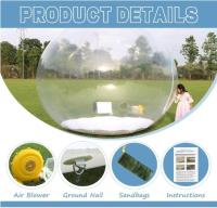 China 10FT Inflatable Snow Globe 0.5mm PVC Christmas Decorations Giant Transparent Inflatable Bubble Igloo Tent for sale
