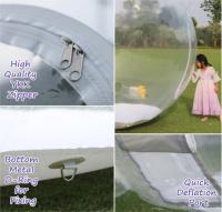 China 10FT Inflatable Snow Globe 0.5mm PVC Christmas Decorations Giant Transparent Inflatable Bubble Igloo Tent for sale