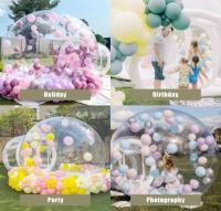 China Outdoor Inflatable Bubble Tent Transparent Crystal Dome Inflatable Bubble Tent With Balloons For Wedding for sale
