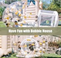 China Outdoor Inflatable Bubble Tent Transparent Crystal Dome Inflatable Bubble Tent With Balloons For Wedding for sale