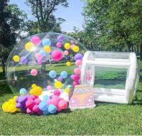 China Outdoor Inflatable Bubble Tent Transparent Crystal Dome Inflatable Bubble Tent With Balloons For Wedding for sale