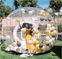 China Outdoor Inflatable Bubble Tent Transparent Crystal Dome Inflatable Bubble Tent With Balloons For Wedding for sale
