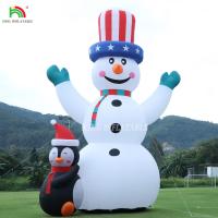 China 26/33FT Outdoor Christmas Snowman Inflatable Giant Inflatable Snowman With Blower For Christmas Holiday Indoor Outdoor Party Garden Yard Decoration for sale