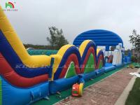 China Outdoor Giant Inflatable Big Bounce Theme Outdoor Park Playground Inflatable Castle Combo Inflatable Obstacle Course for sale